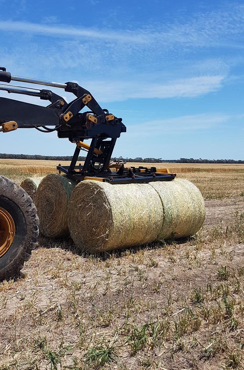 Round Wrapped Bale Grabs for Tractors - Soft Arms