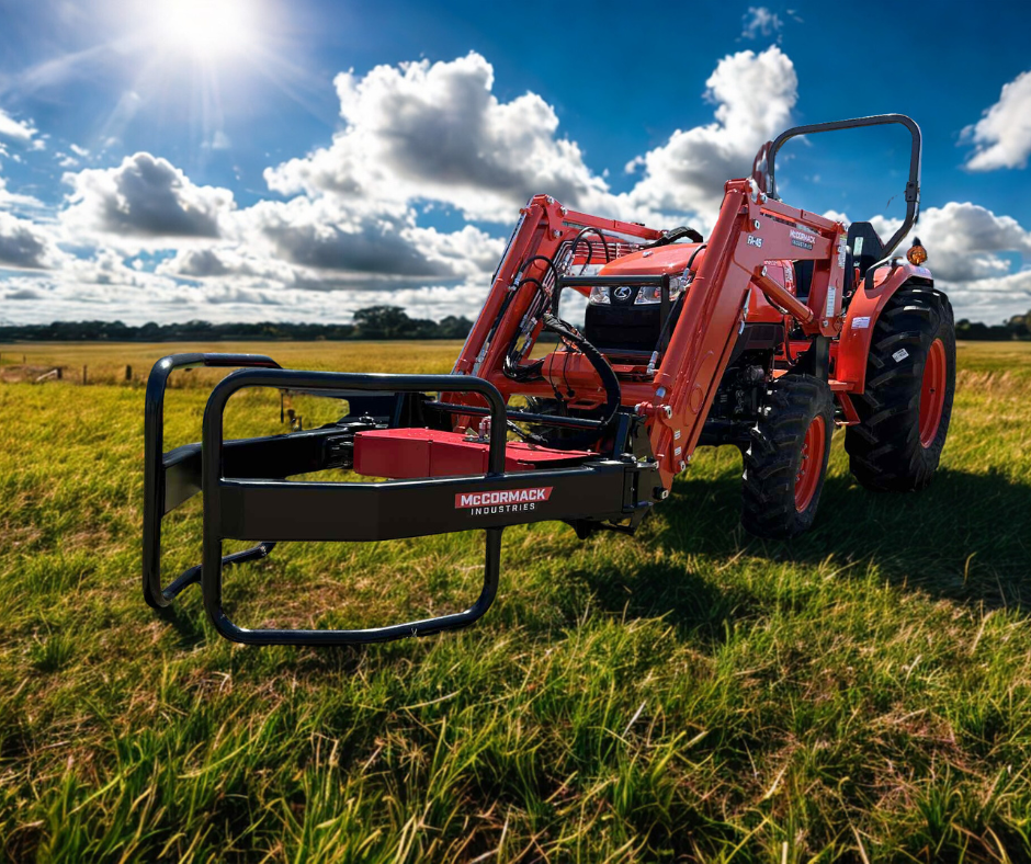 Round Wrapped Bale Grabs for Tractors - Soft Arms