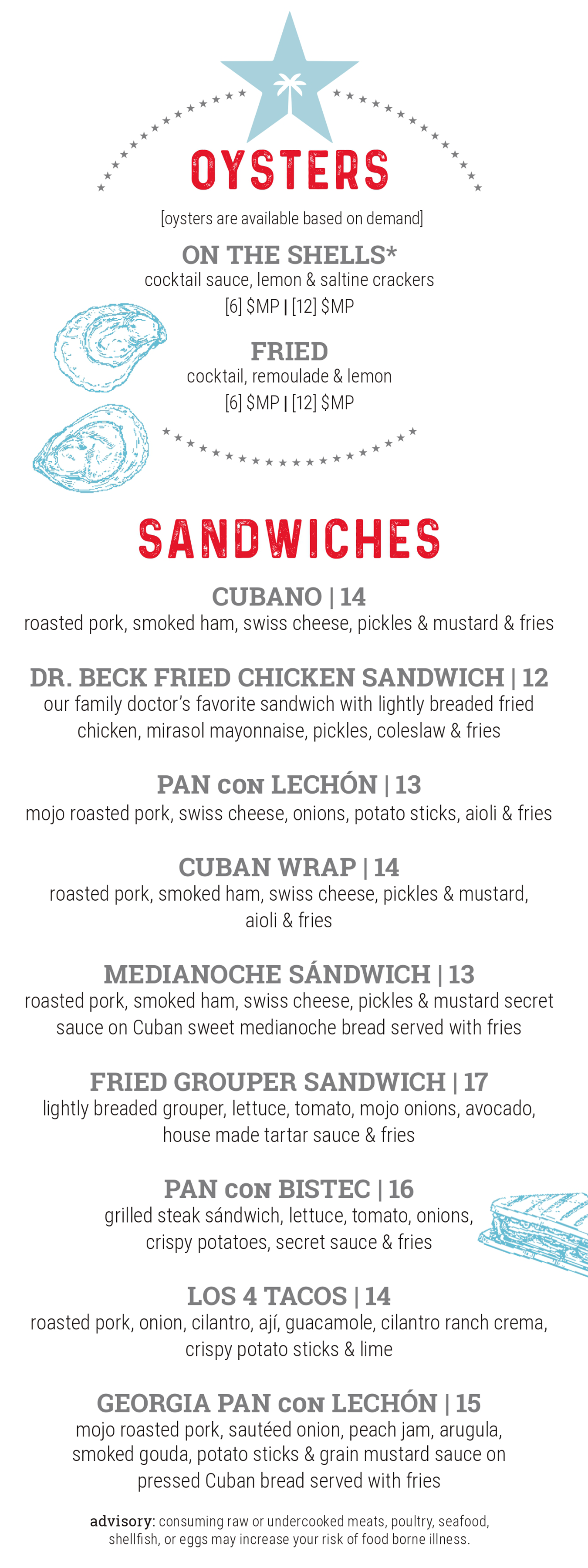 Menu | Clayton, GA | Hush Cuban Kitchen & Bar