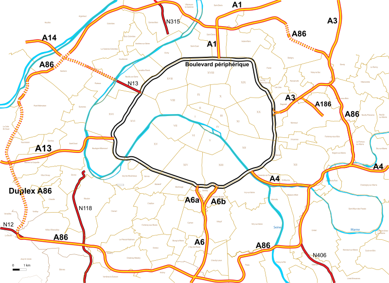 over rijden rond Parijs en milieustickers