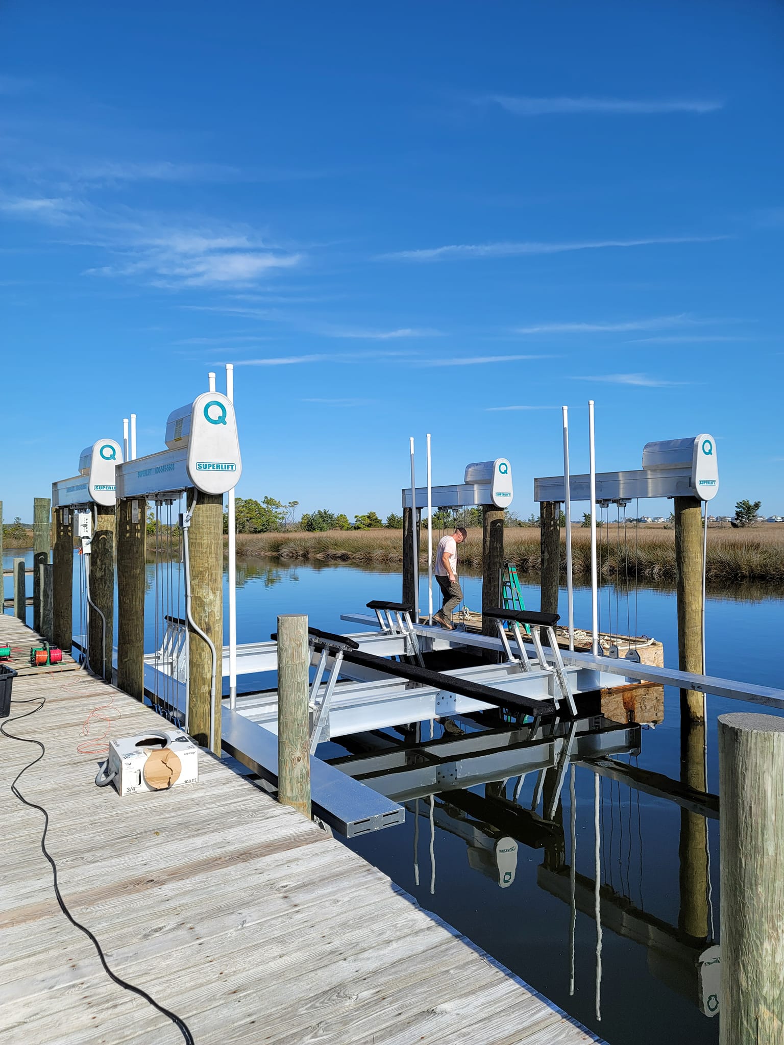 Boat Lifts Docks and Pier Electrical Installation | Shoreline Electric