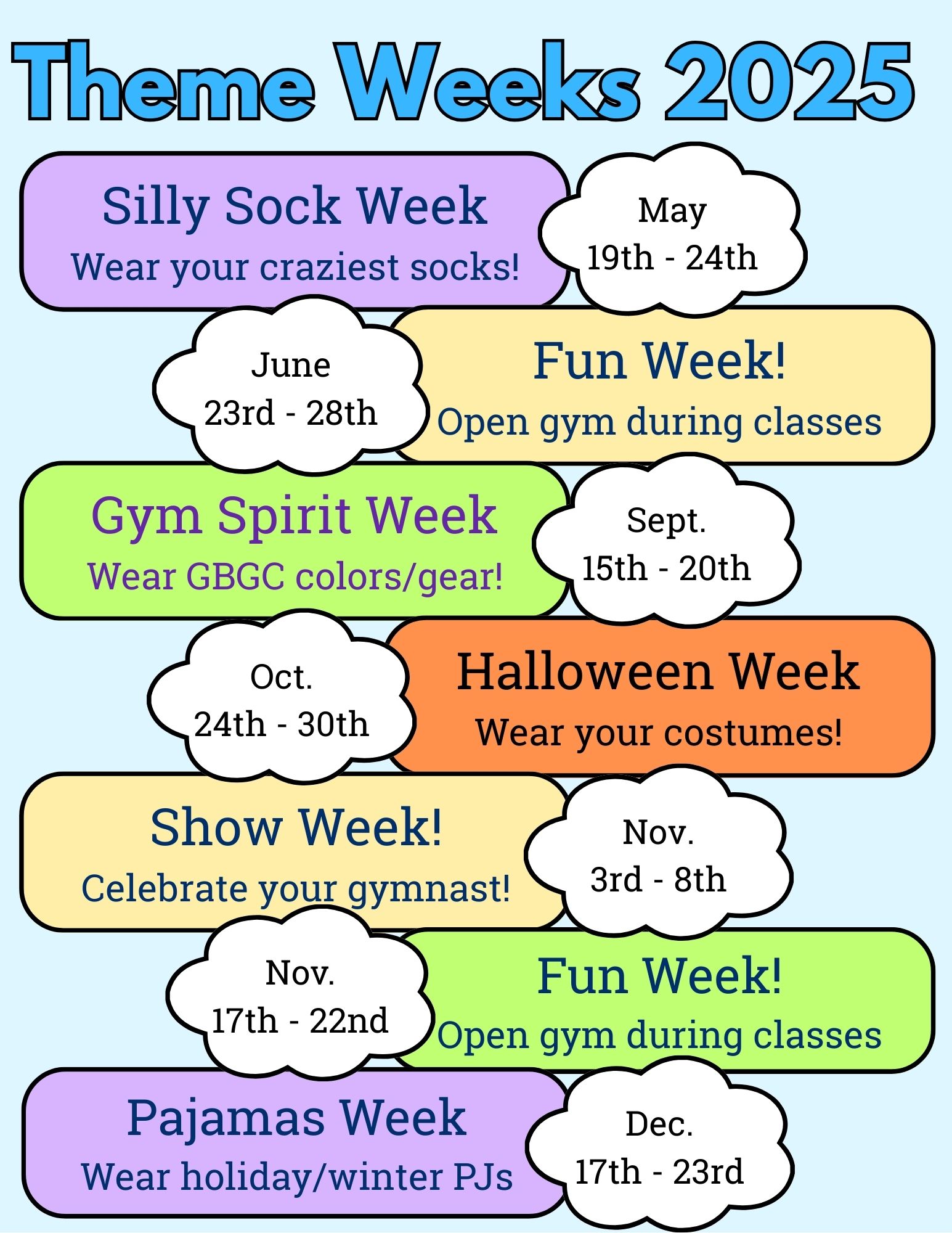 2025 Theme Weeks!