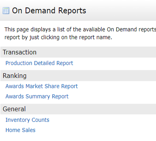 Streamlined Market Reports are now available!