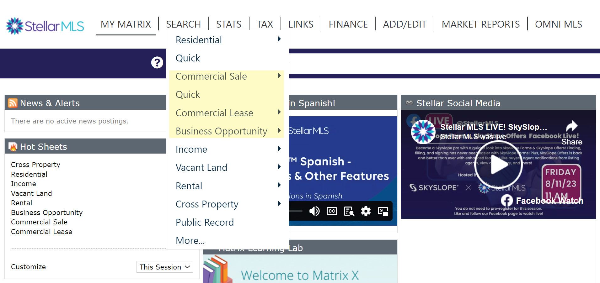 Stellar Commercial Offerings | Stellar MLS