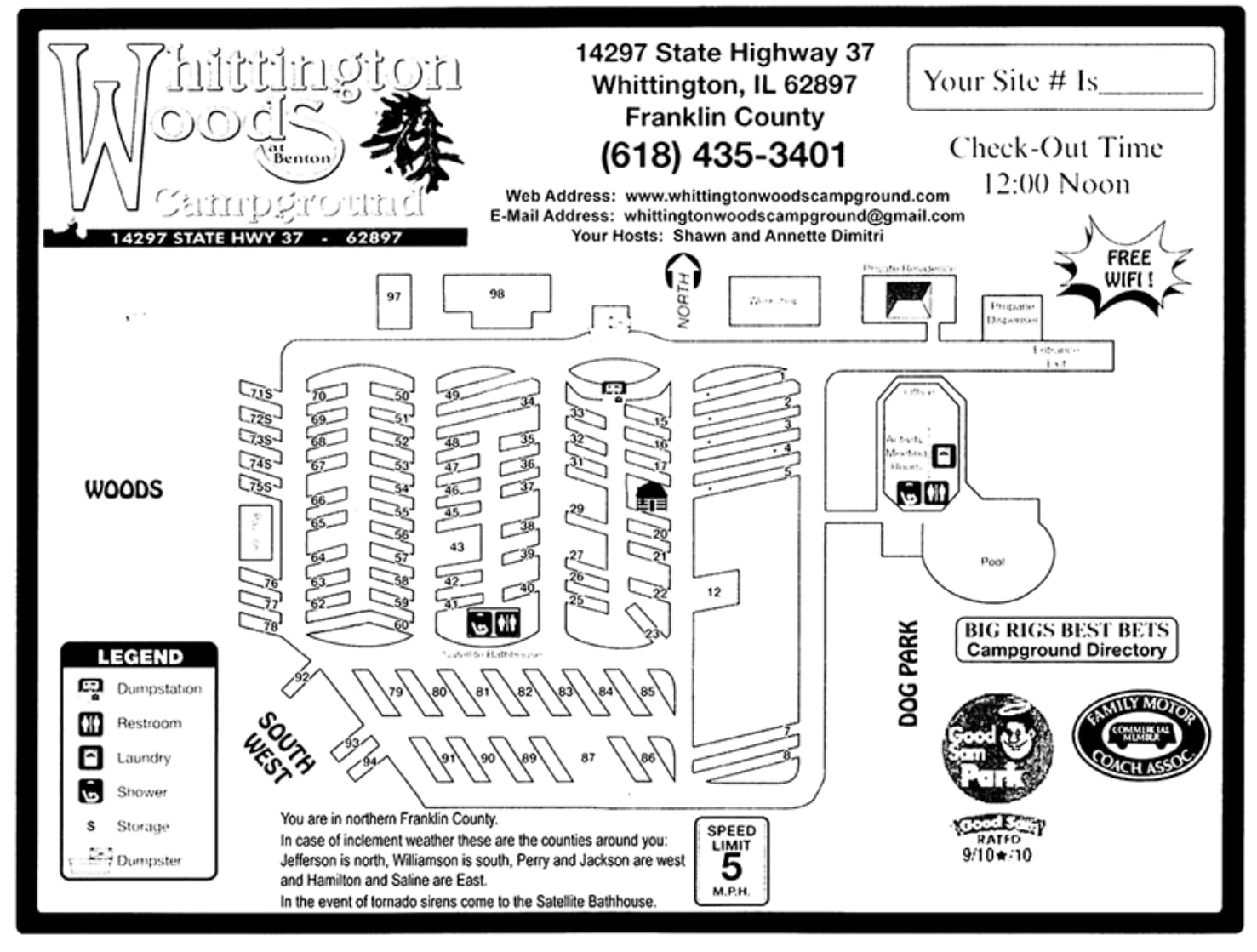 Whittington Woods Directions