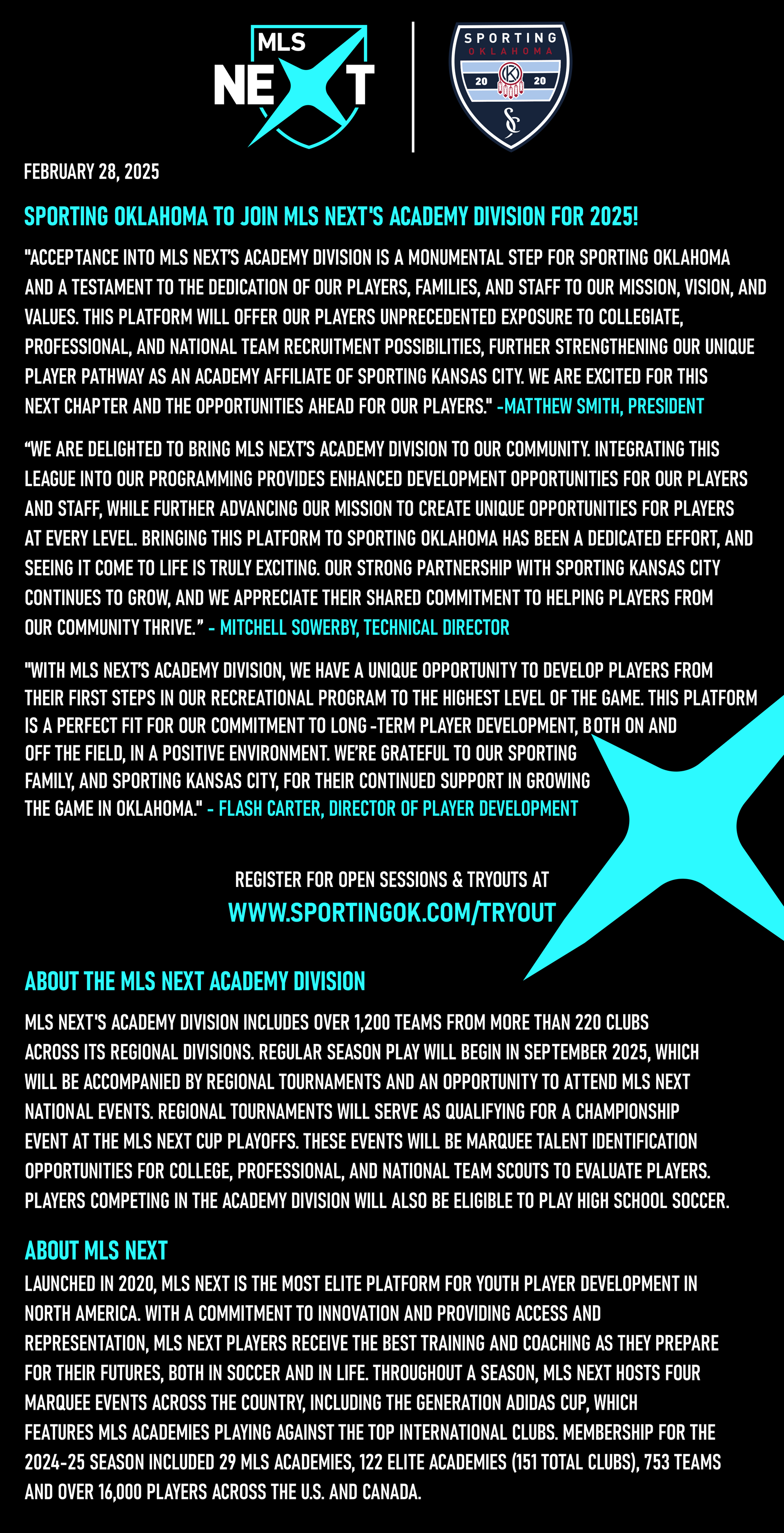 MLS NEXT PRESS RELEASE
