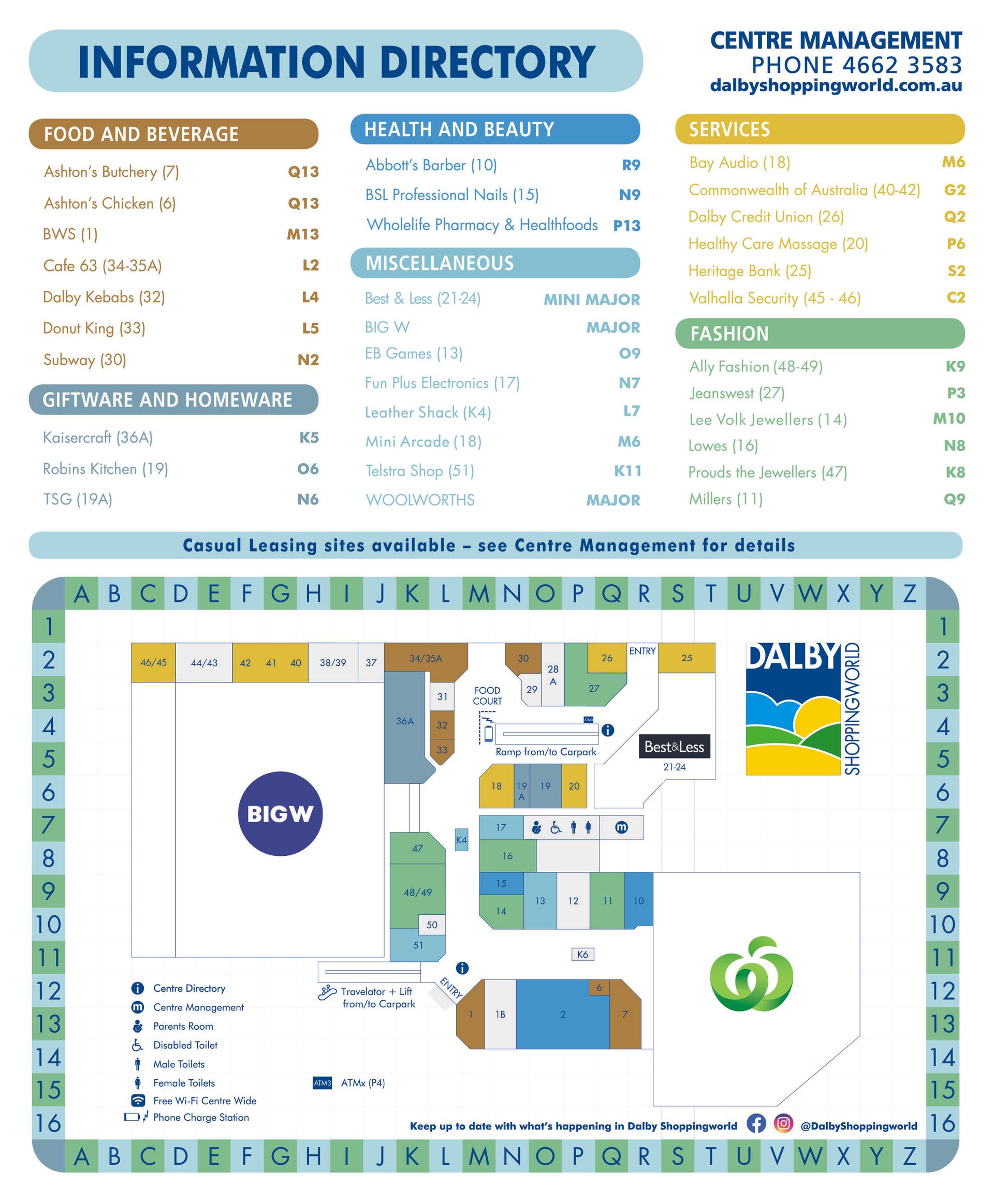 Dalby Shoppingworld | Directory