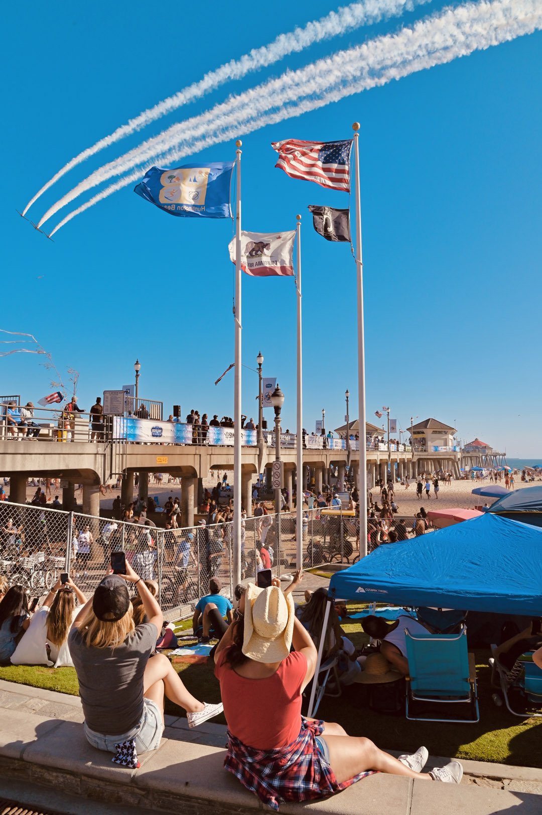 Huntington Beach 4th of July. Parade. Festival. Fireworks