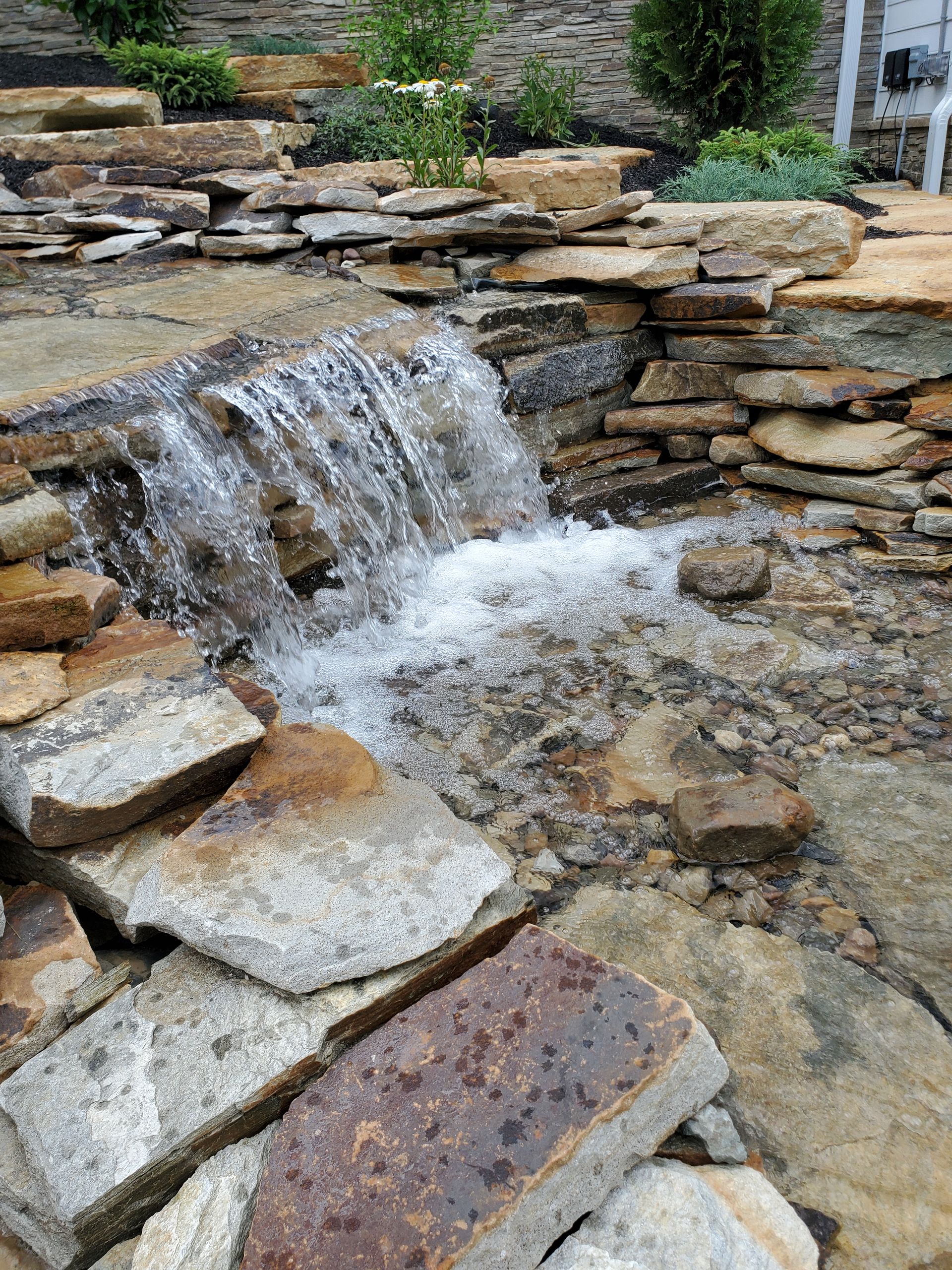 Water Feature Install Photos Highland Heights, New Fountain