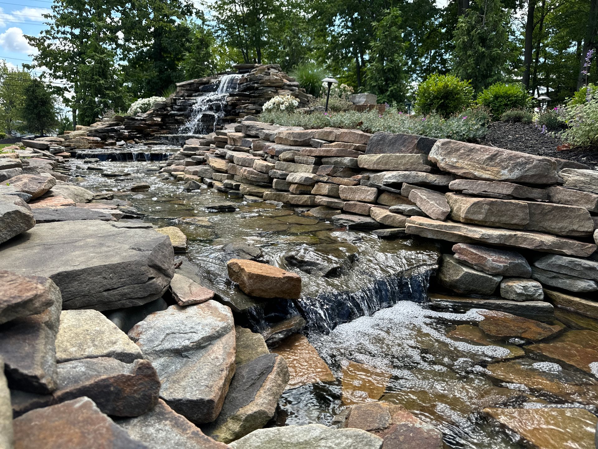 Water Feature Install Photos Highland Heights, New Fountain
