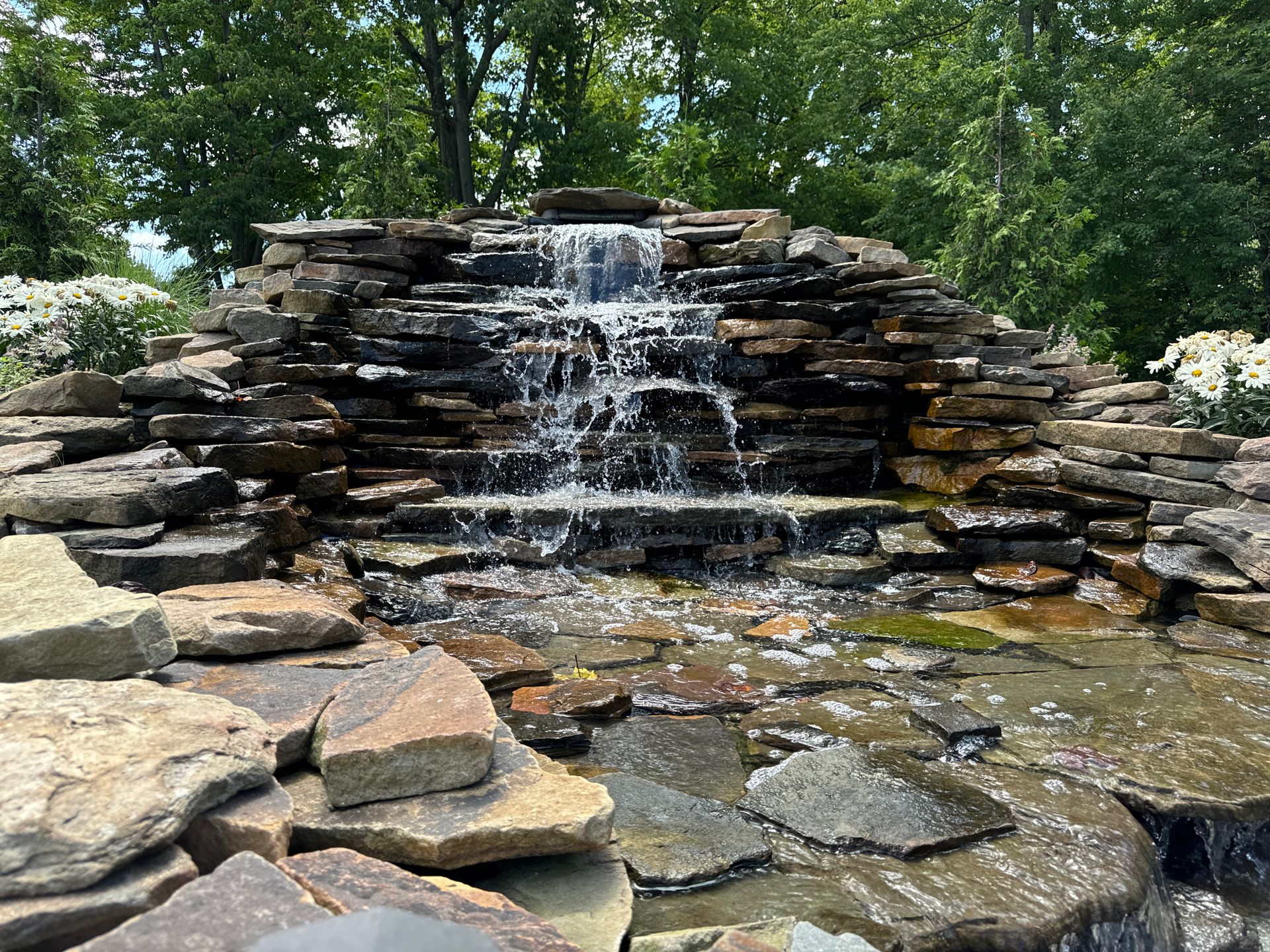 Water Feature Install Photos Highland Heights, New Fountain