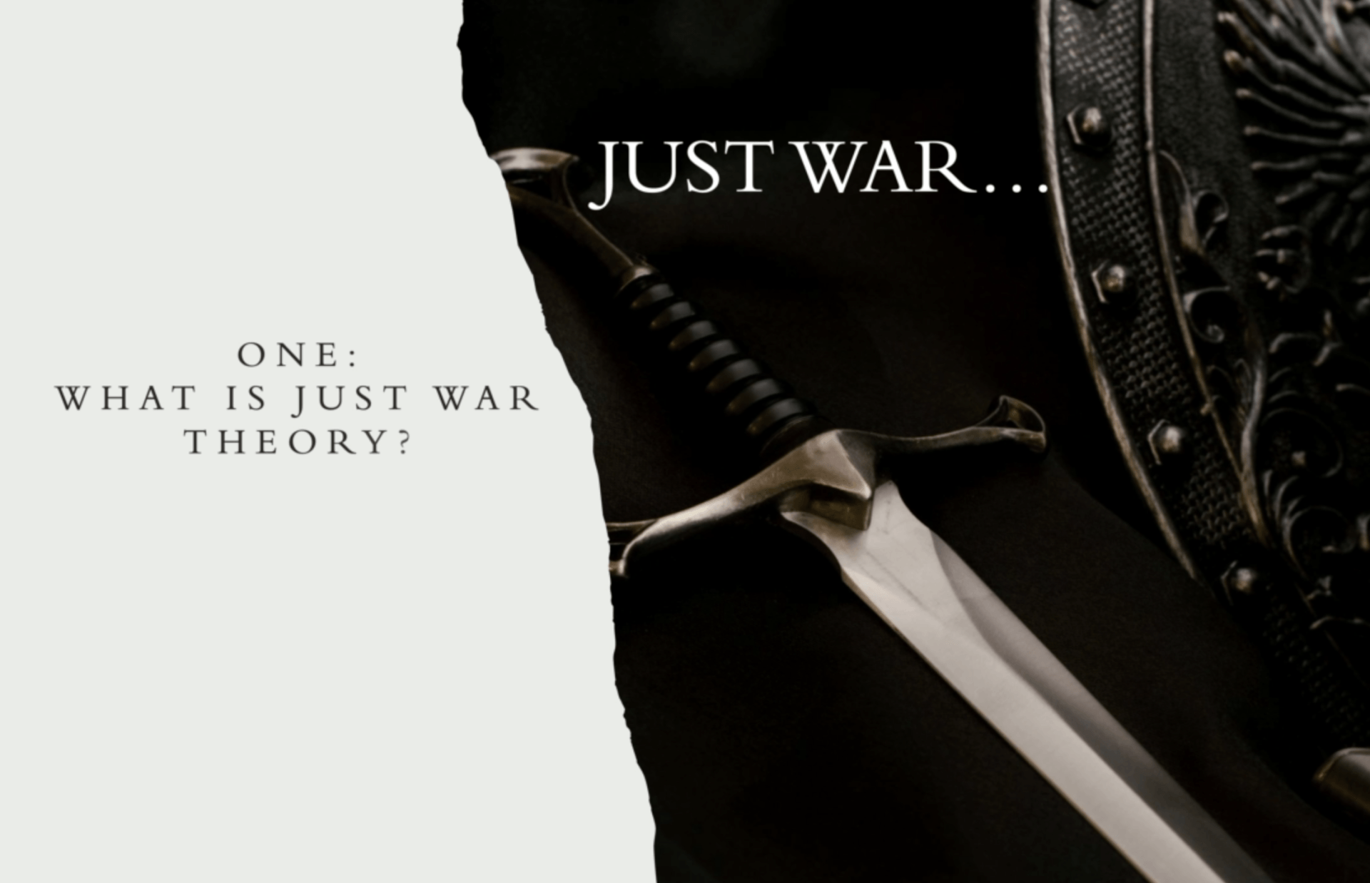 Just War Theory with Dr Alexander Moseley