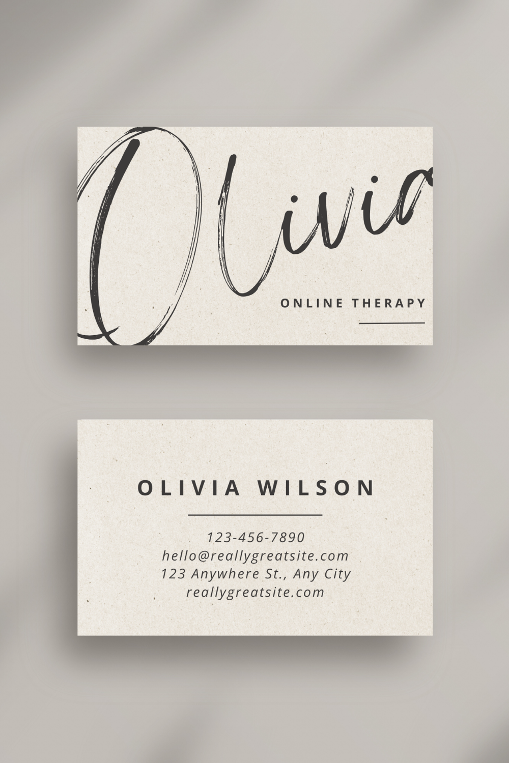 10 Therapist and mental health business card design ideas