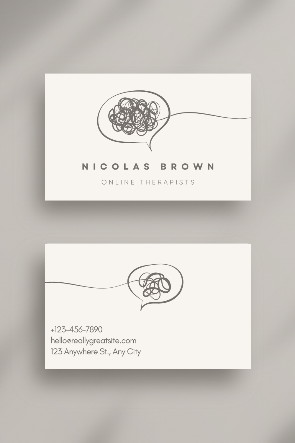 10 Therapist and mental health business card design ideas