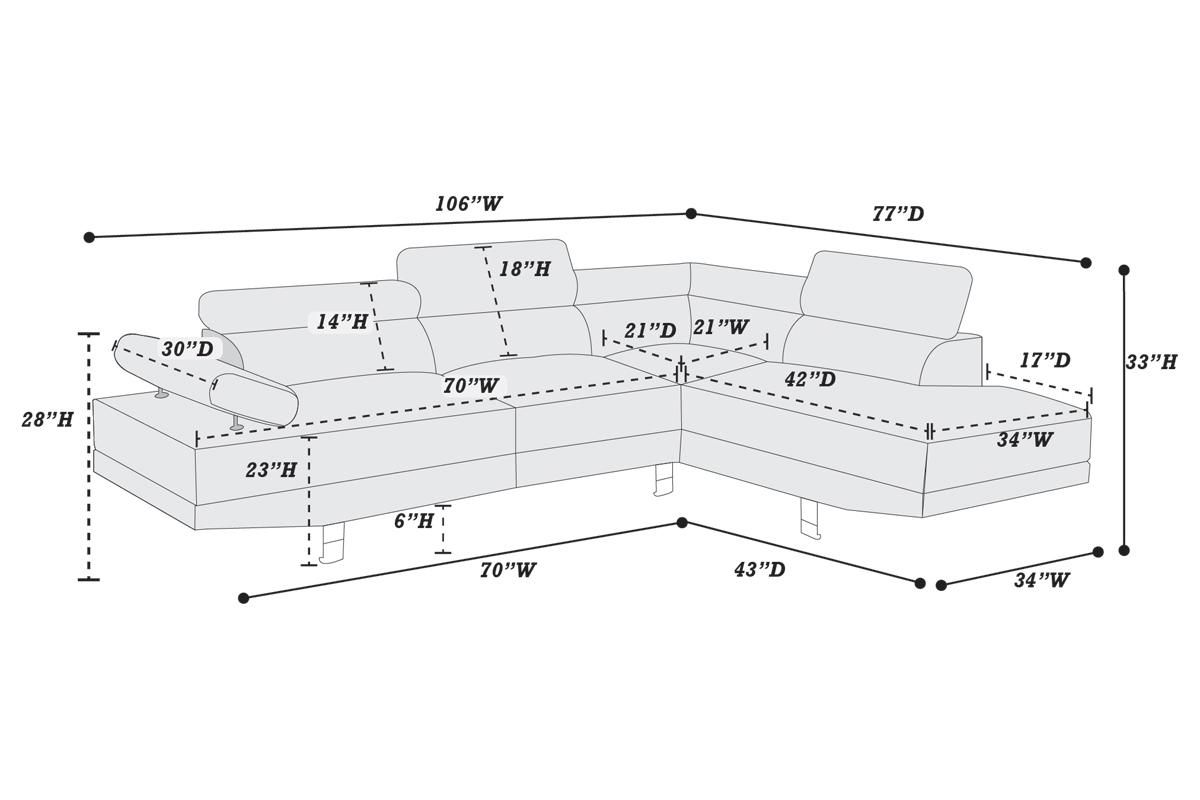 Sectional Sofa F7310 | Boss Furniture