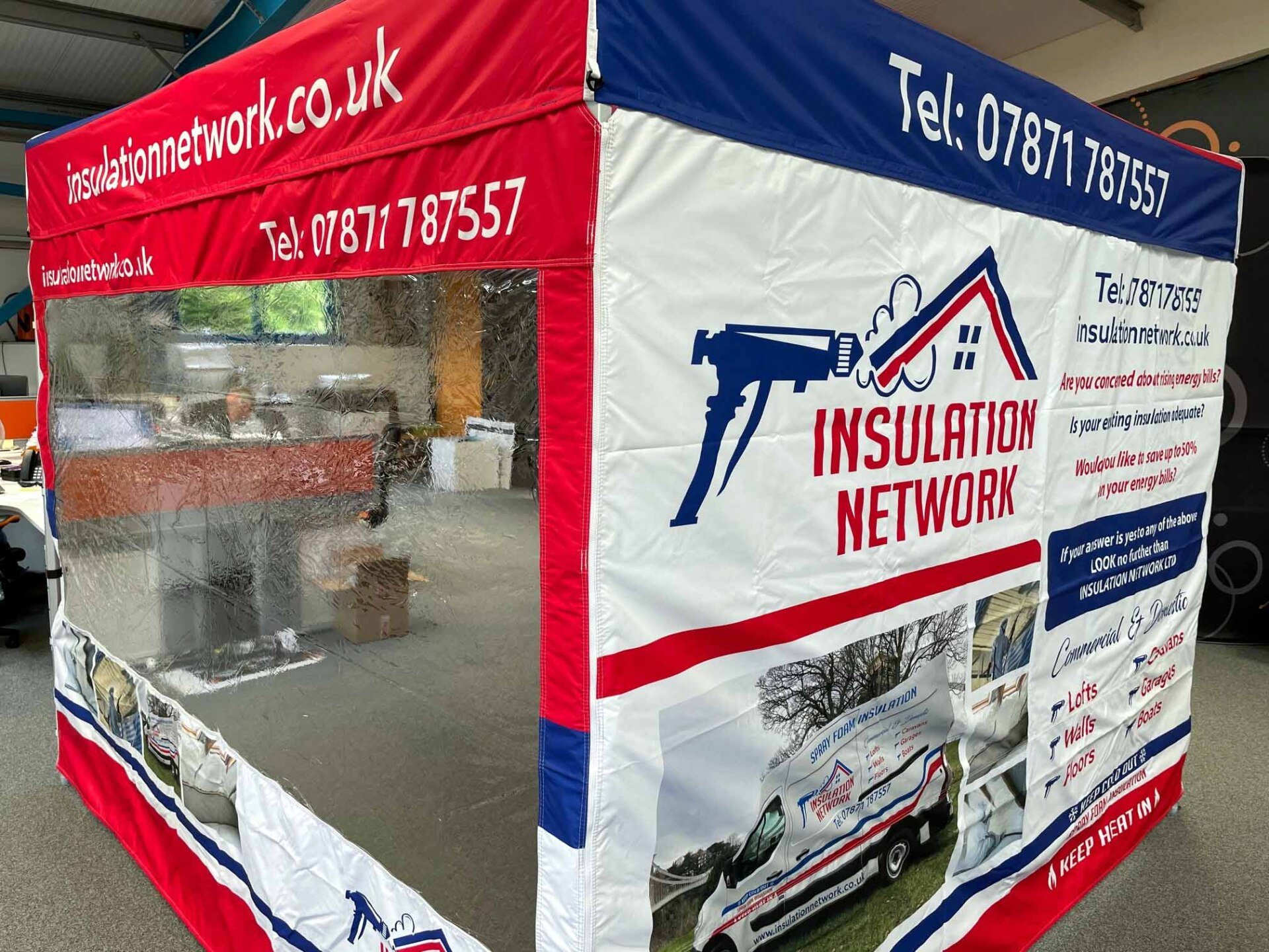 Insulation Network - Branded Gazebo for promotional events
