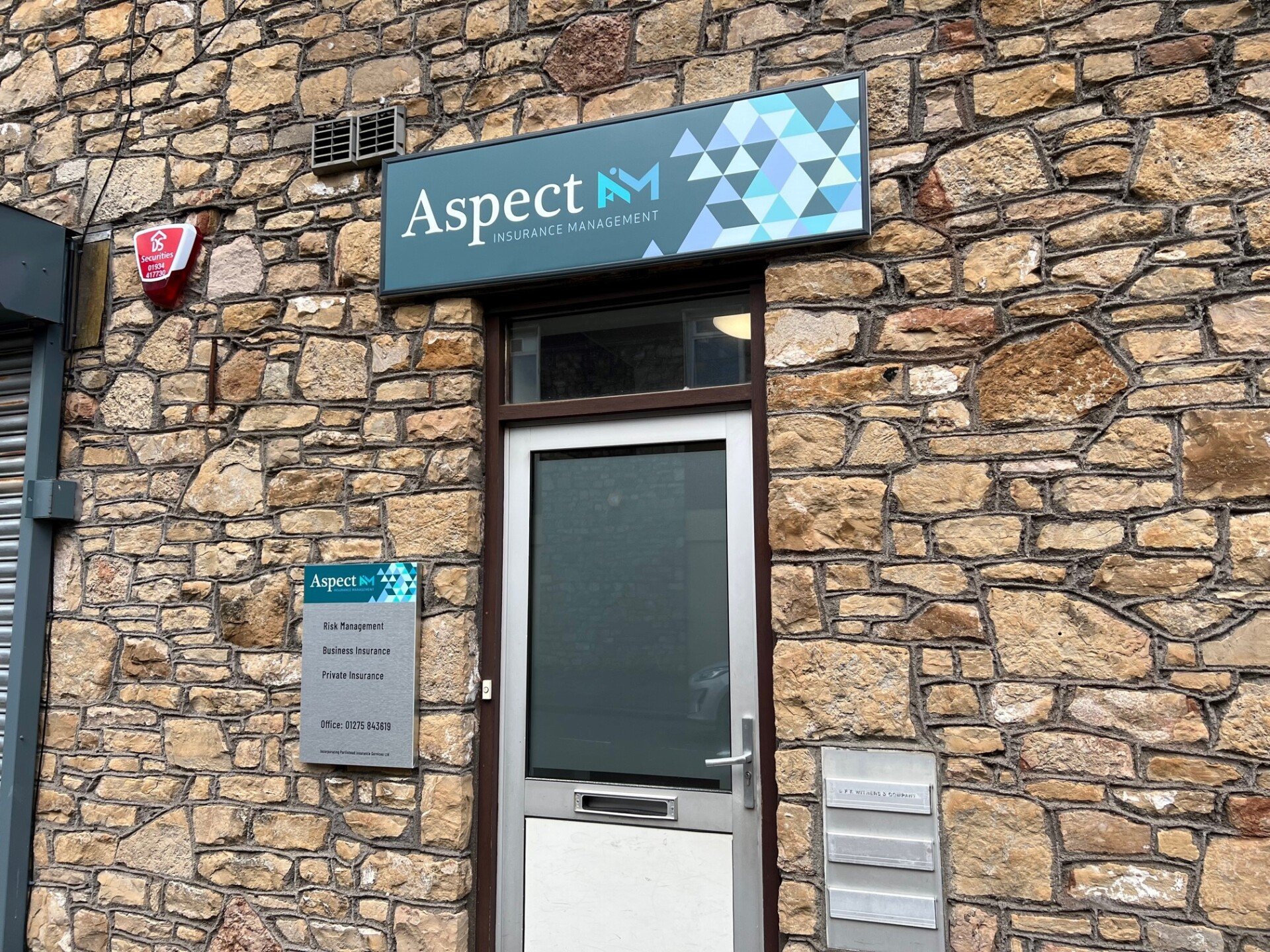 Aspect Insurance Management - Exterior Signage