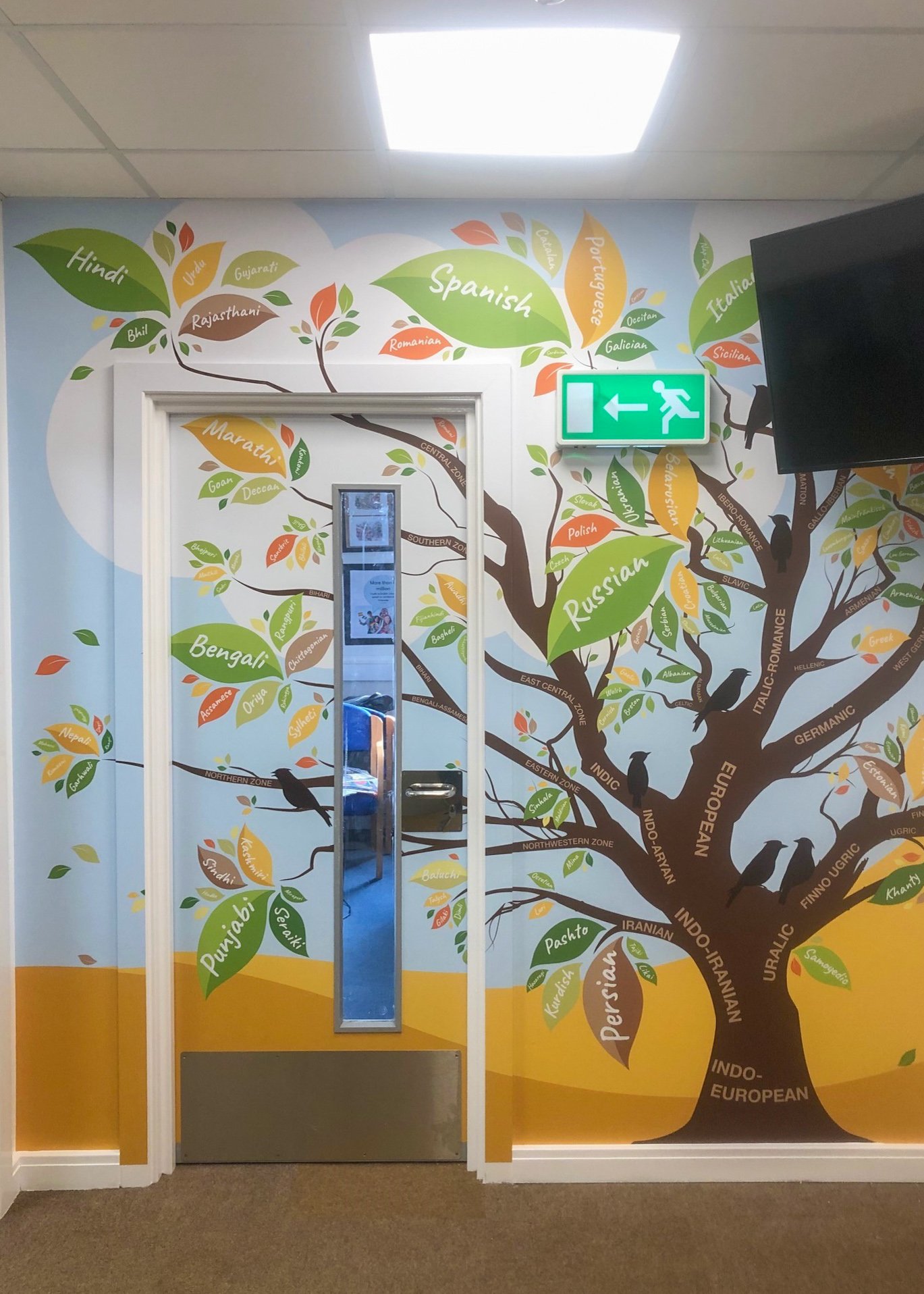 Hampton School - Internal Wall Signage and branding in School Corridor