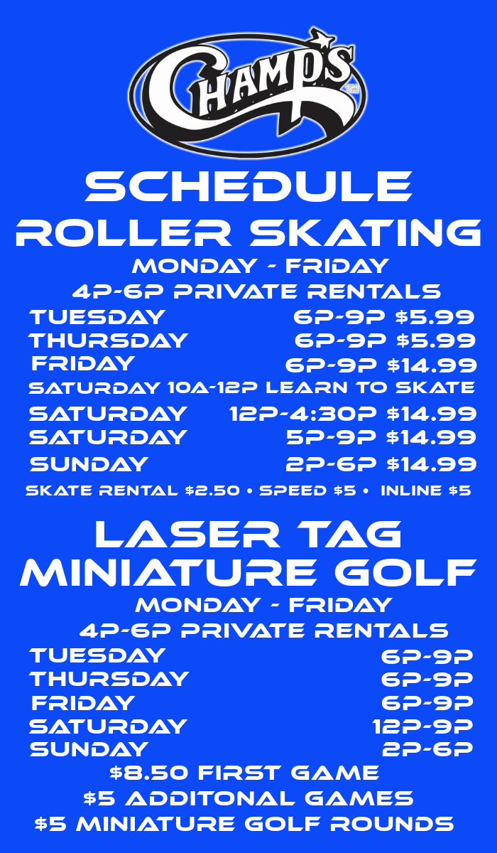 Skate Rink | Lexington, KY | Champs Entertainment