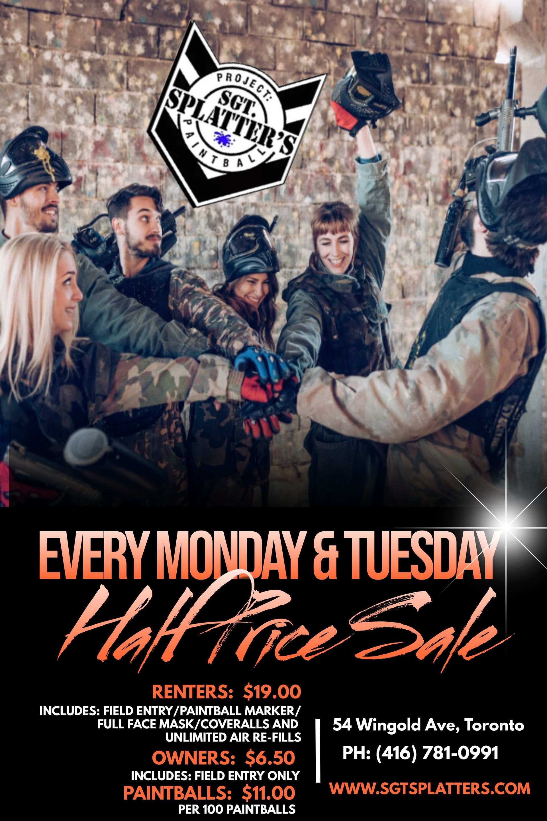 Sgt. Splatter's Project Paintball | Largest Indoor Paintball Toronto