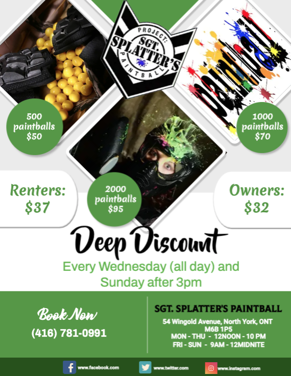 Sgt. Splatter's Project Paintball | Largest Indoor Paintball Toronto