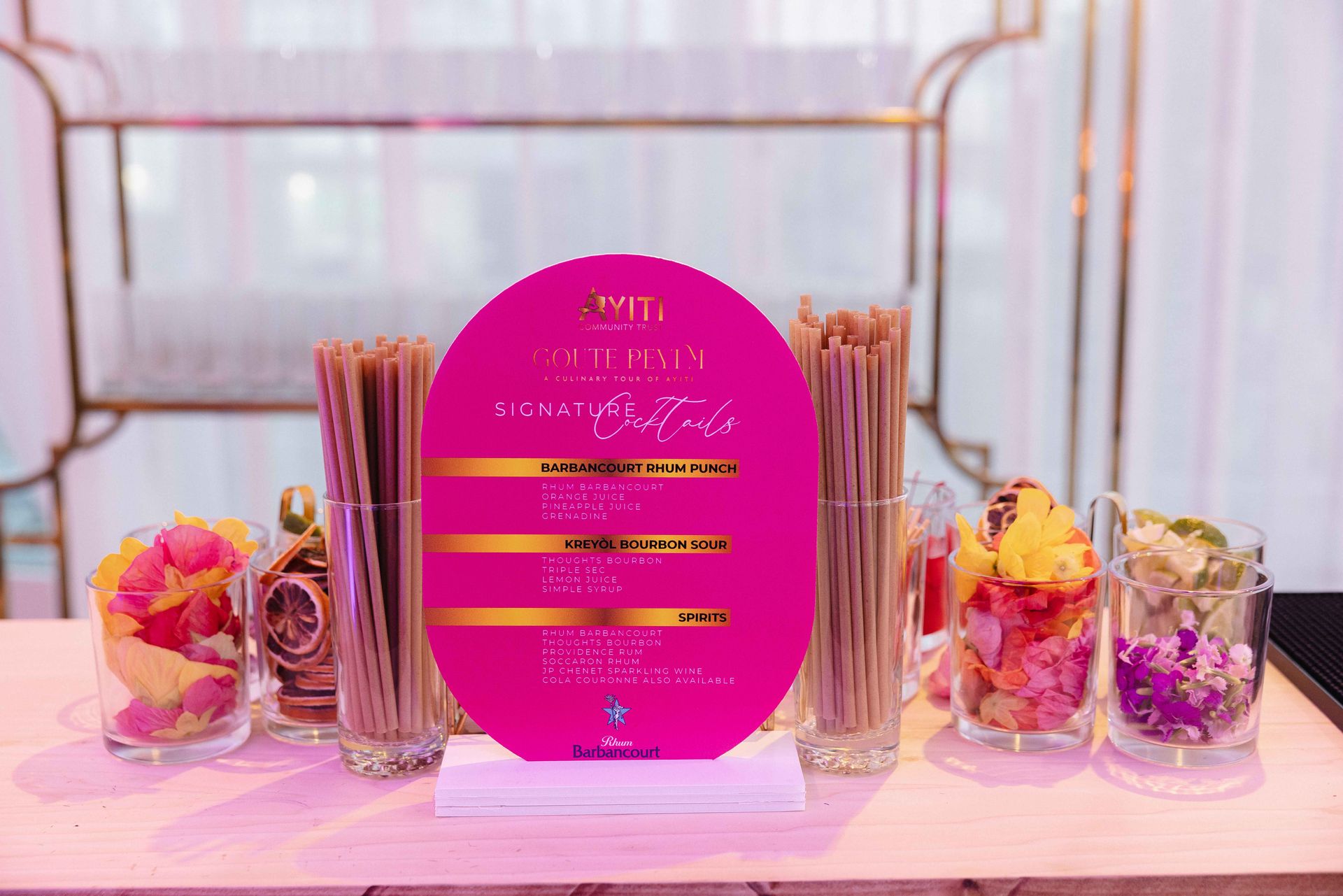 Custom Acrylic Menus | MPE Event Group