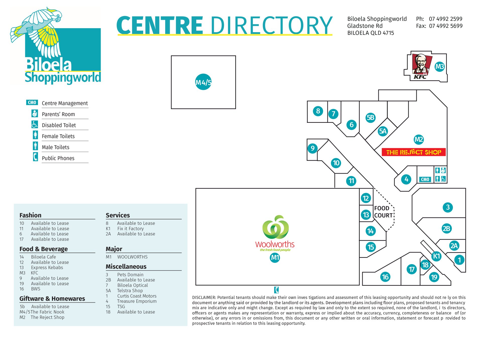 Directory | Biloela Shoppingworld