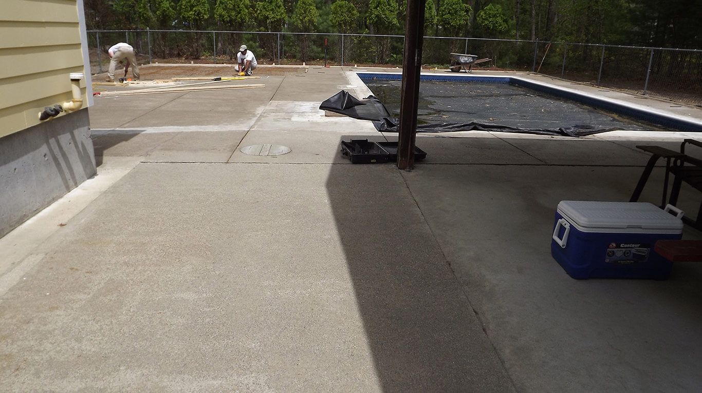 Decorative Concrete Spray Deck | Nashua, NH | GMS Decorative Concrete ...