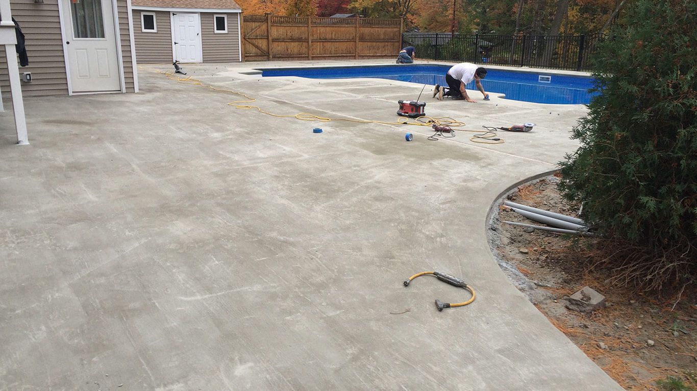 Decorative Concrete Spray Deck | Nashua, NH | GMS Decorative Concrete ...
