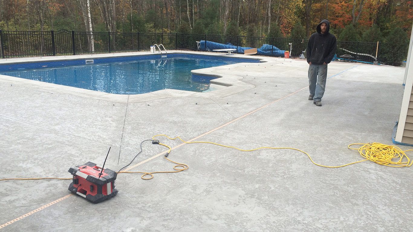 Decorative Concrete Spray Deck | Nashua, NH | GMS Decorative Concrete ...