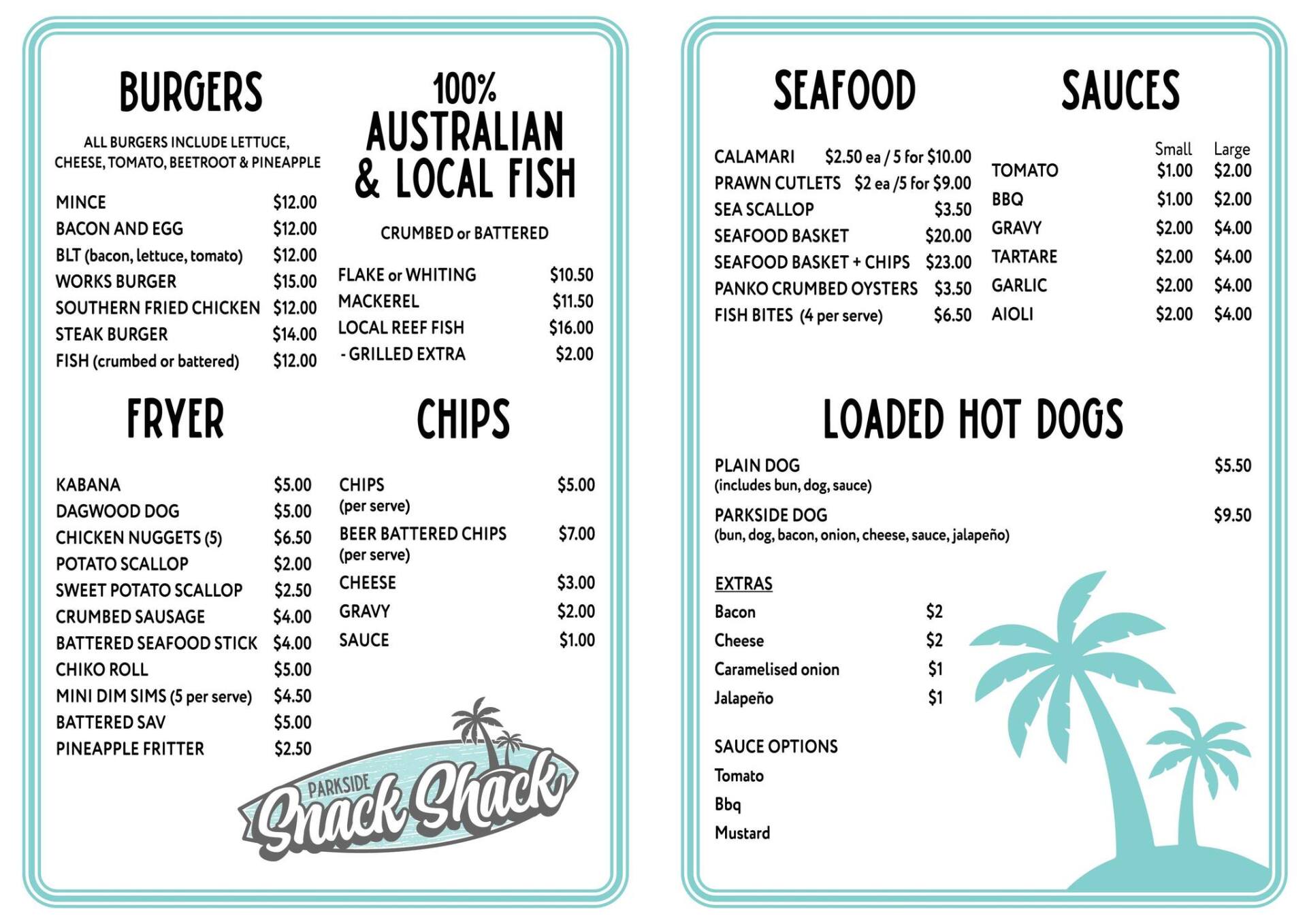 Parkside Snack Shack | Takeaway in Emu Park