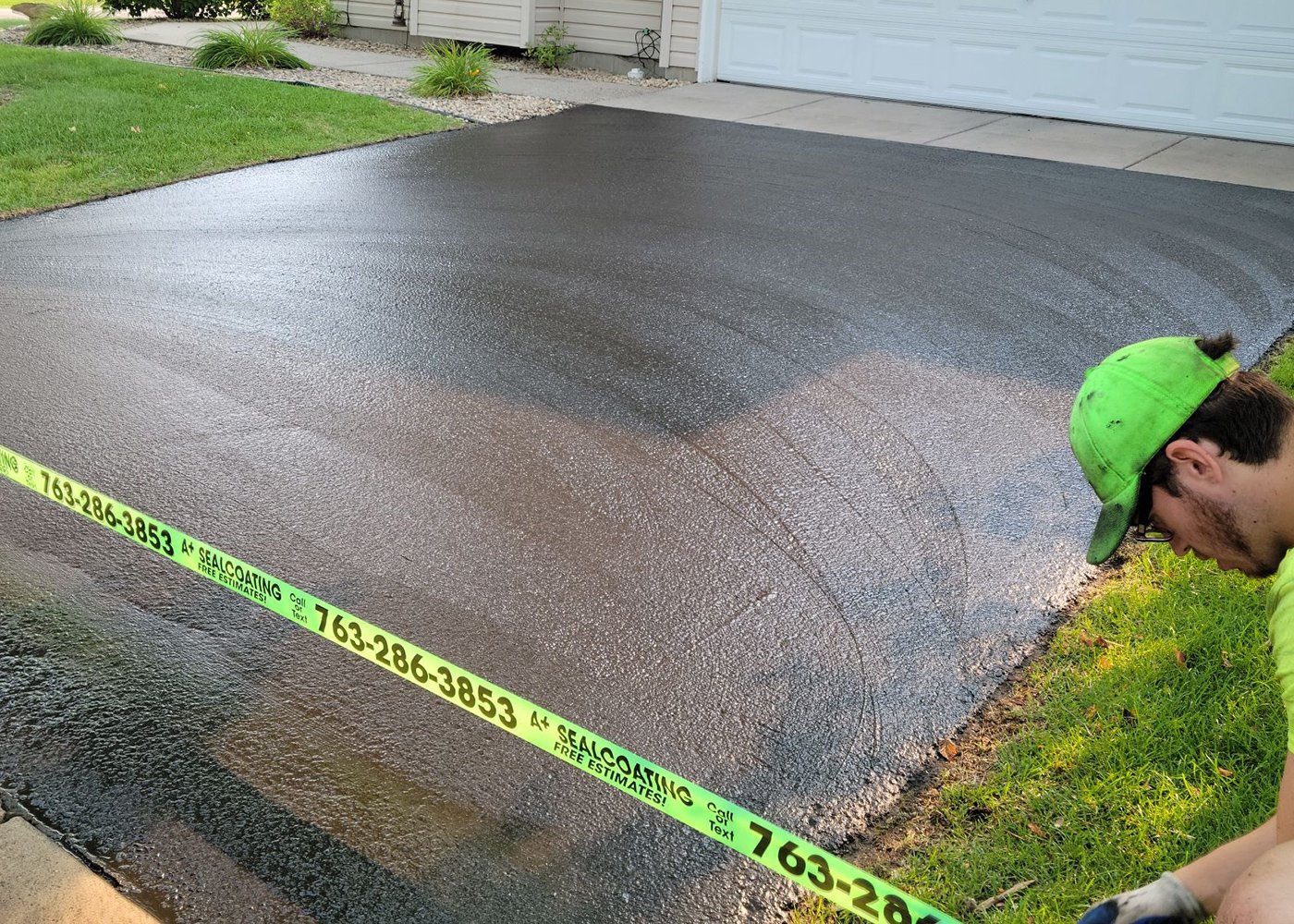 Completed Asphalt Sealcoating, Crack Filling, and Line Striping in MN