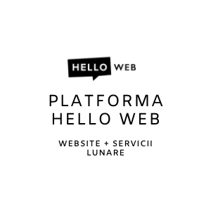Platforma de web design Hello Web pentru afacerea ta creativa
