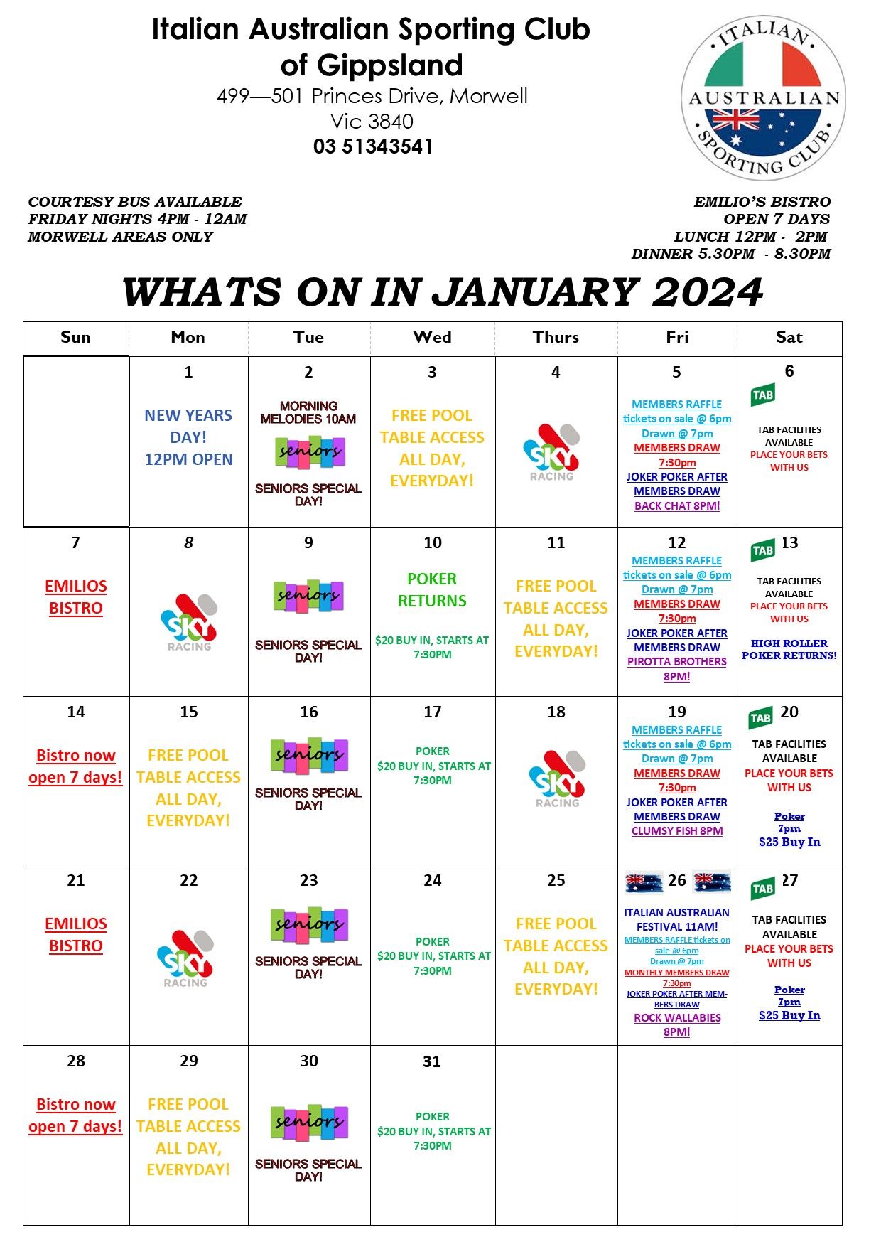 Entertainment | Morwell, VIC | The Italian Australian Club