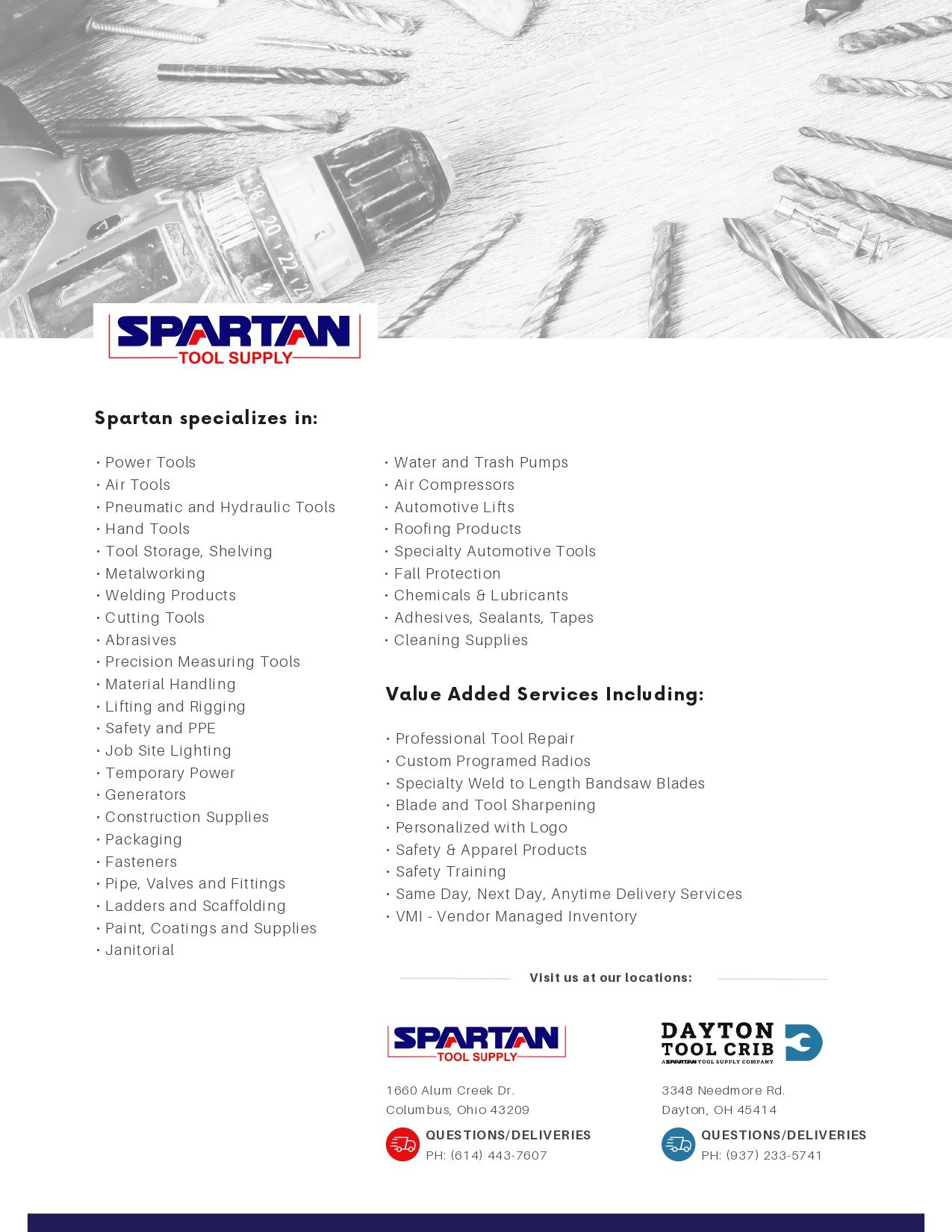 Line Card | Spartan Tool Supply