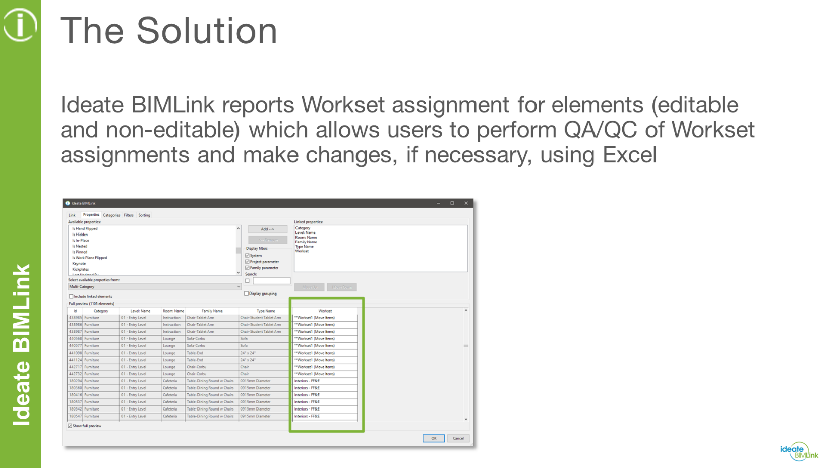 Managing Workset Assignments in Revit Using Ideate BIMLink