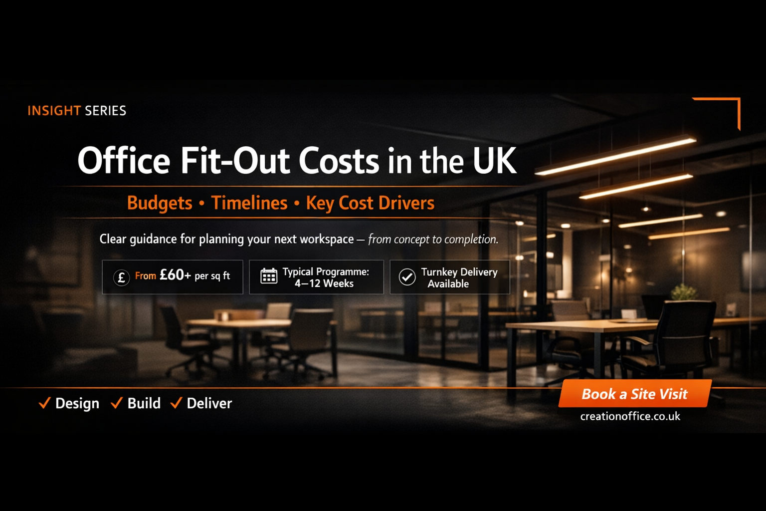 Office Fit-Out Costs in the UK: Budgets, Timelines and Drivers