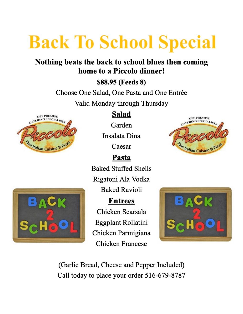 Piccolo's Ristorante | Restaurant Bellmore NY | Italian Restaurant ...