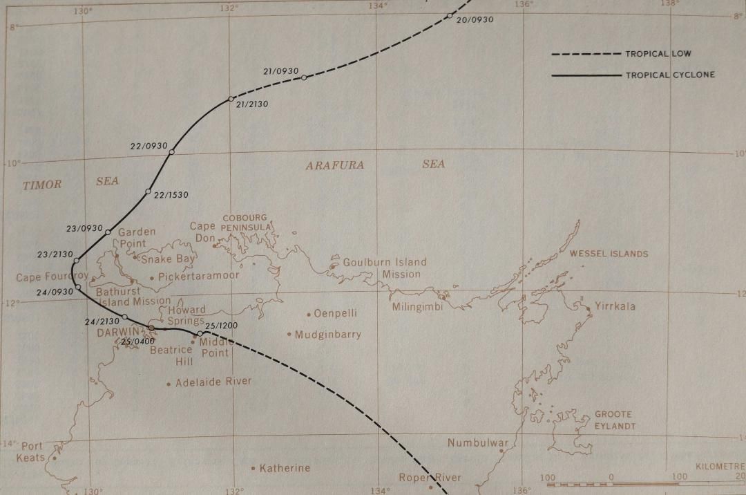 The Path of Cyclone Tracy