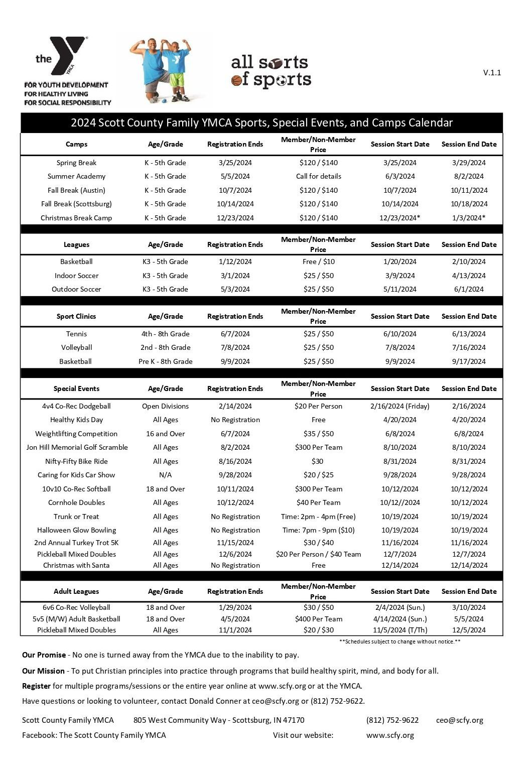 Youth Camps | Scottsburg, IN | Scott County Family YMCA