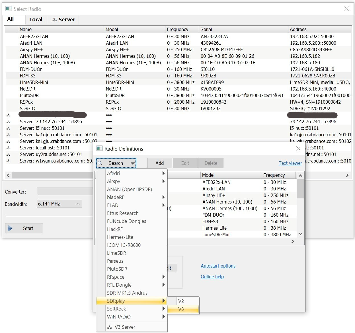 SDRplay - Selecting API 307 & 309 | RSPduo, RSPdx HDR