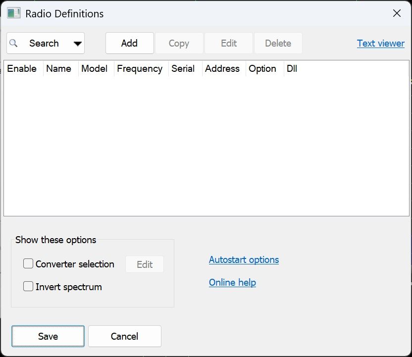 Adding A Radio Definition
