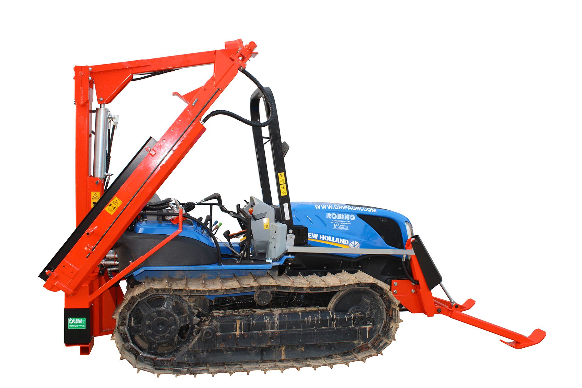 Side foldable pole planting machine