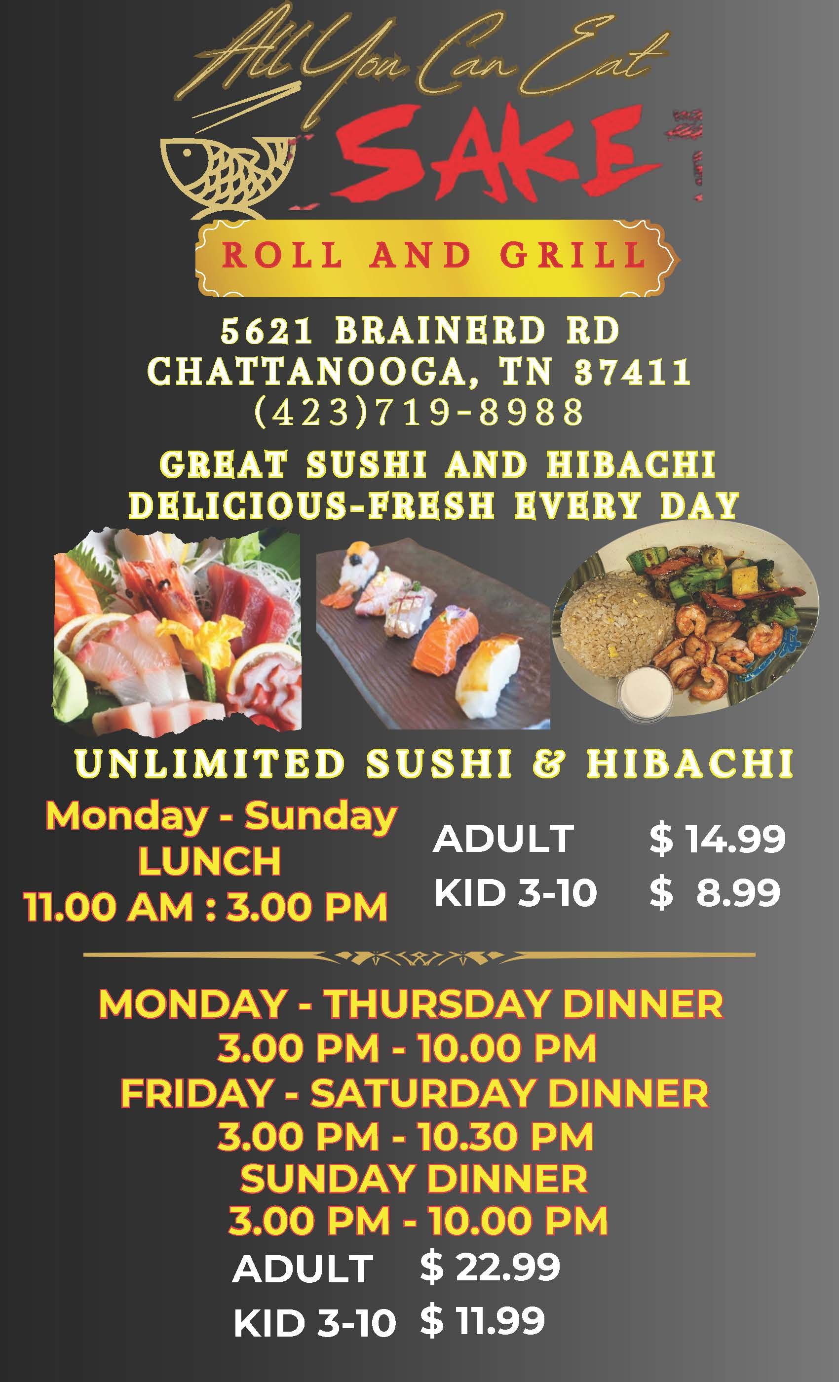 All You Can Eat Sushi & Hibachi Buffet - Chattanooga, TN