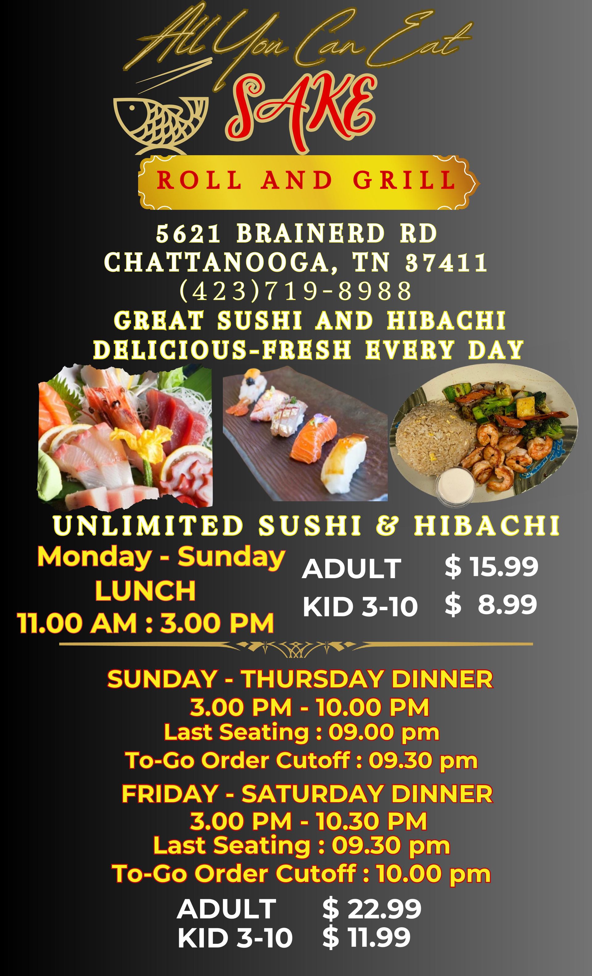 All You Can Eat Sushi & Hibachi Buffet - Chattanooga, TN