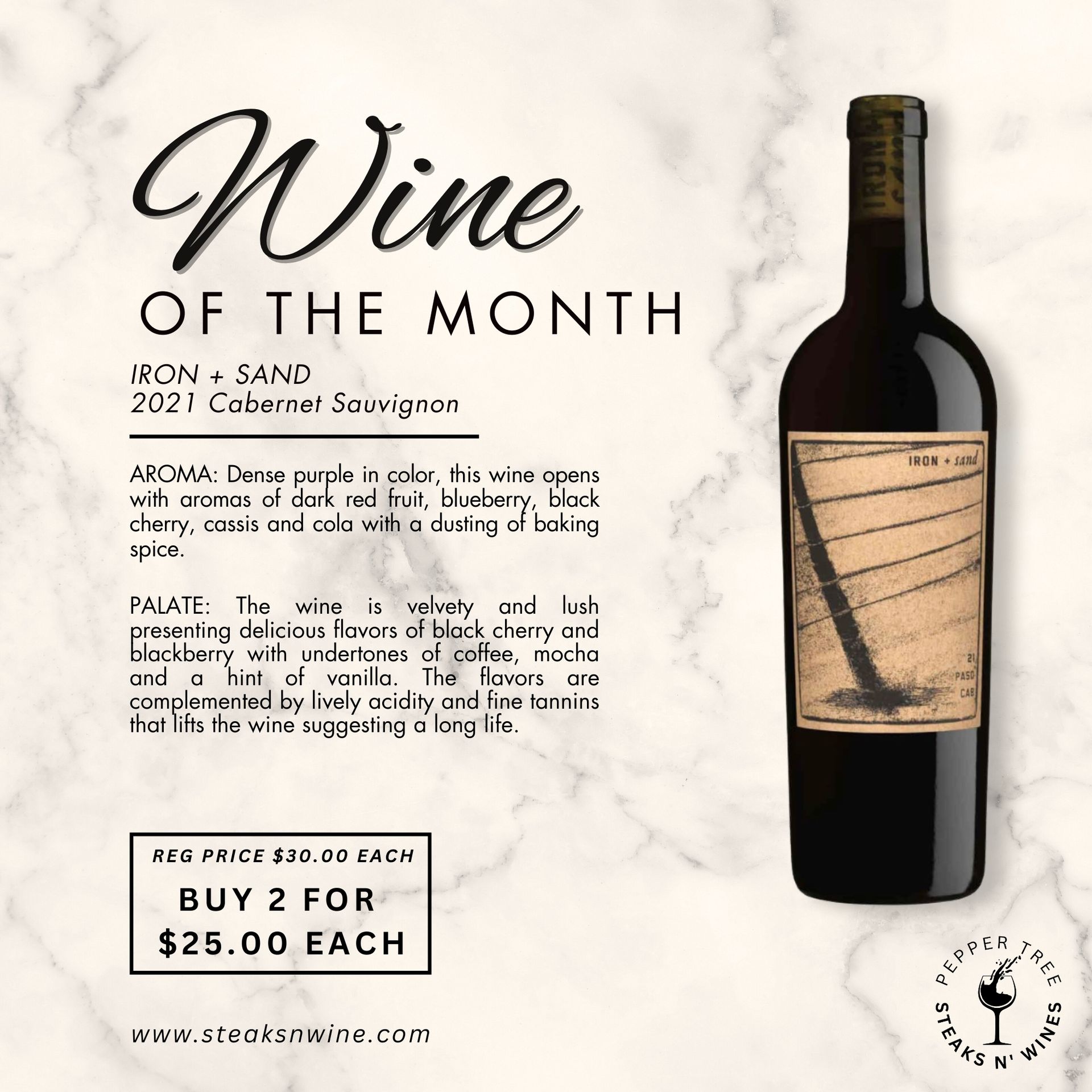 Fresh Hand Cut Steaks | PEPPERTREE STEAKS N' WINES | Auburn, AL ...