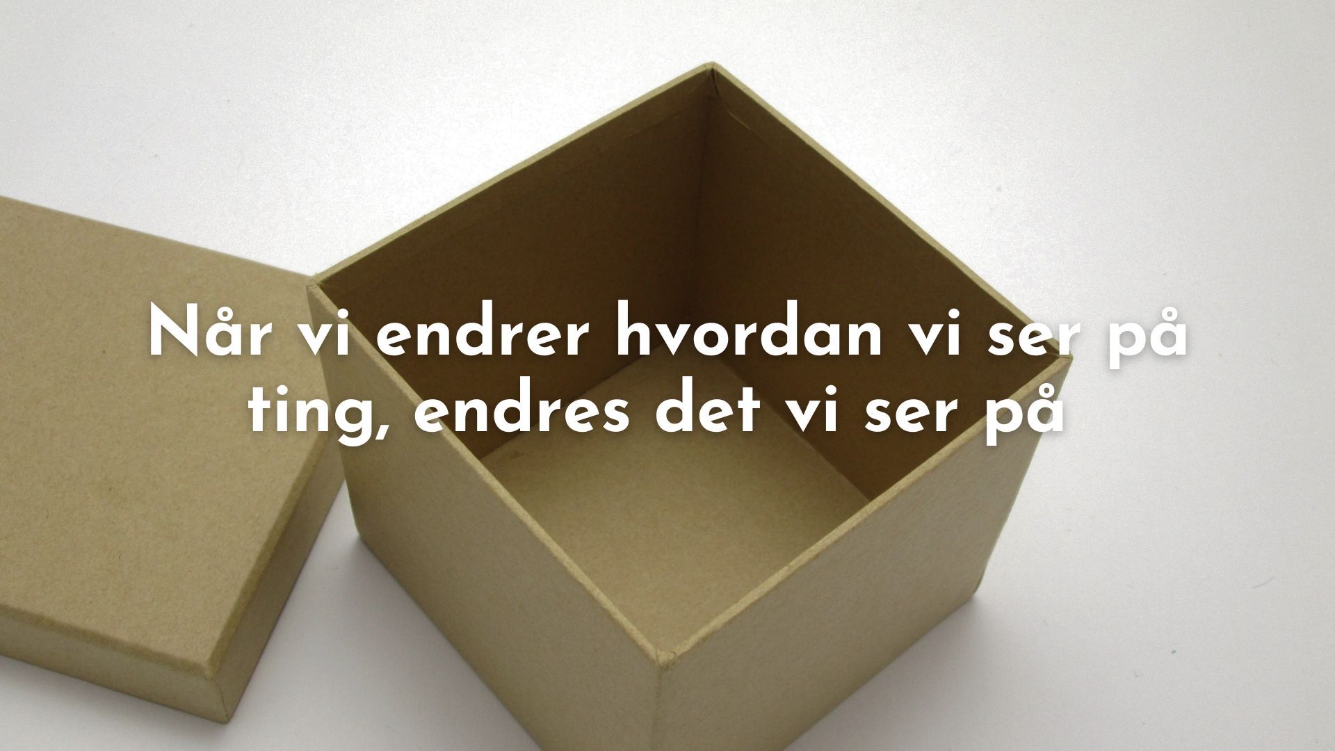 Når vi endrer hvordan vi ser på ting, endres det vi ser på