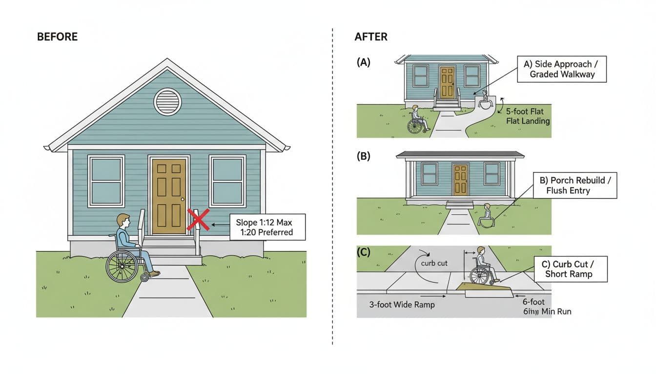 Zero Step Entry Retrofit: Wheelchair Home Modifications, Veterans ...