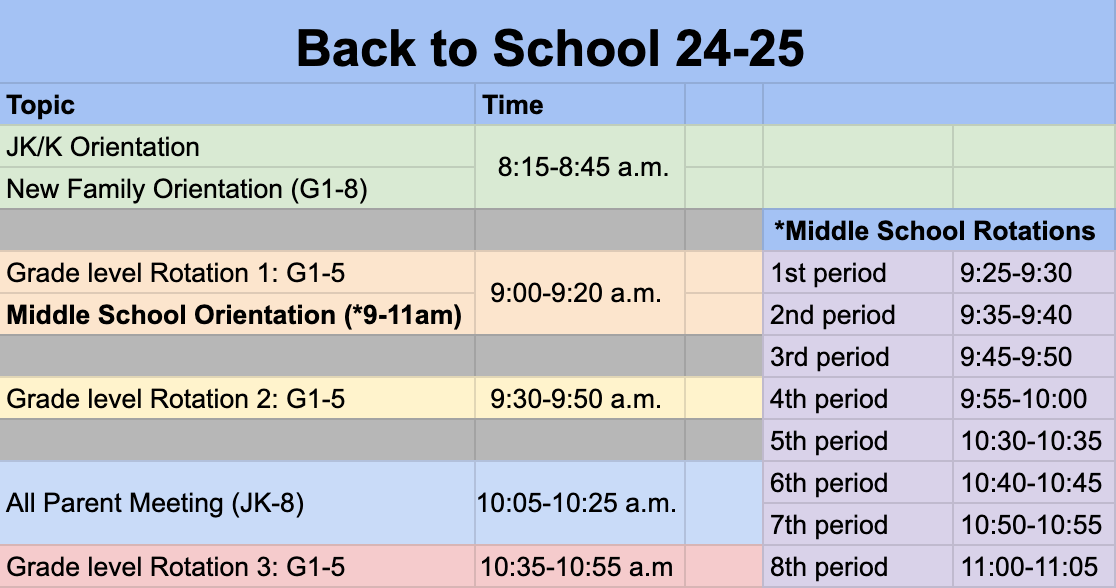 Meet the Teacher Day for Parents & Students