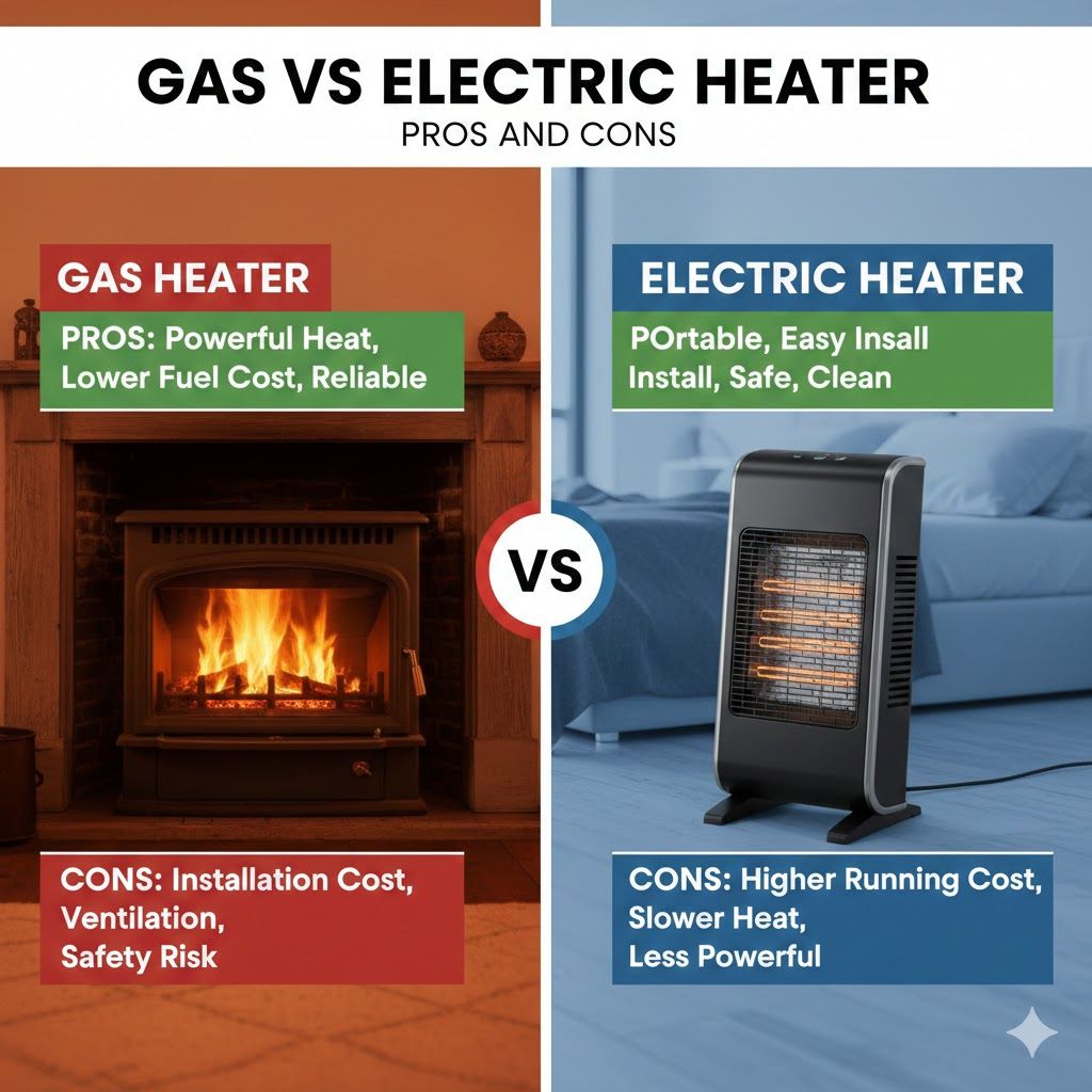 Gas VS Electric Heater - Pros and Cons